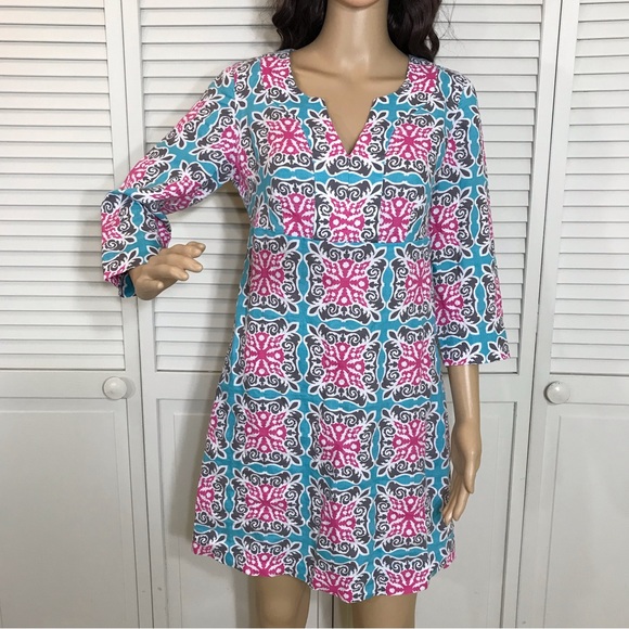 Boden | Dresses | Nwt Boden 0 Linen Tunic Dress Woodblock Print 4 ...